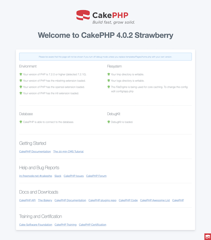 CakePHP4をローカルにインストールしてみたよ｜CakePHP｜PHP｜技術ブログ｜ゆとり社員は考える